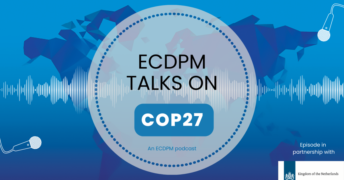ECDPM Talks on: COP27 Episode 5 - ECDPM